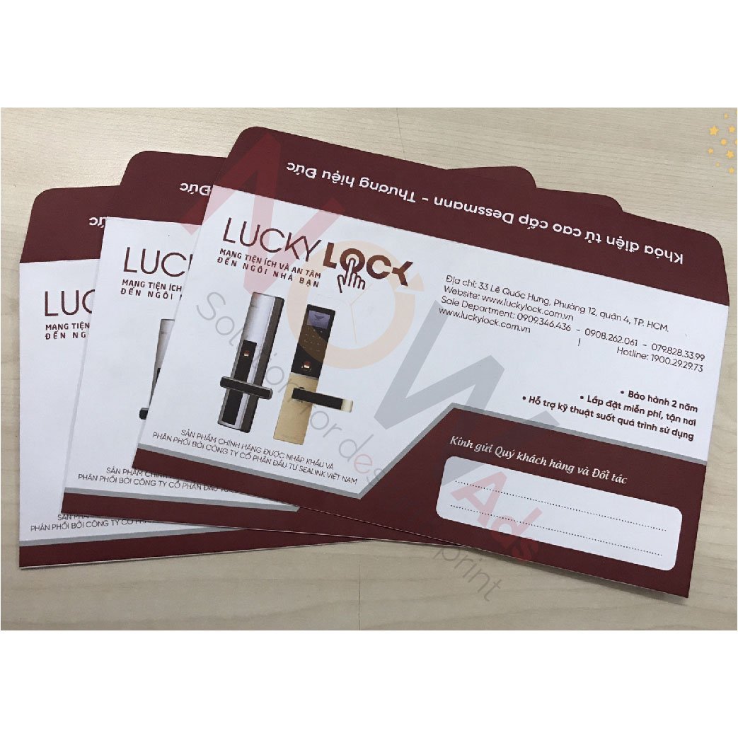 In Bao Thư LUCKY LOCK 12x22cm NOWBT006 - Now Ads